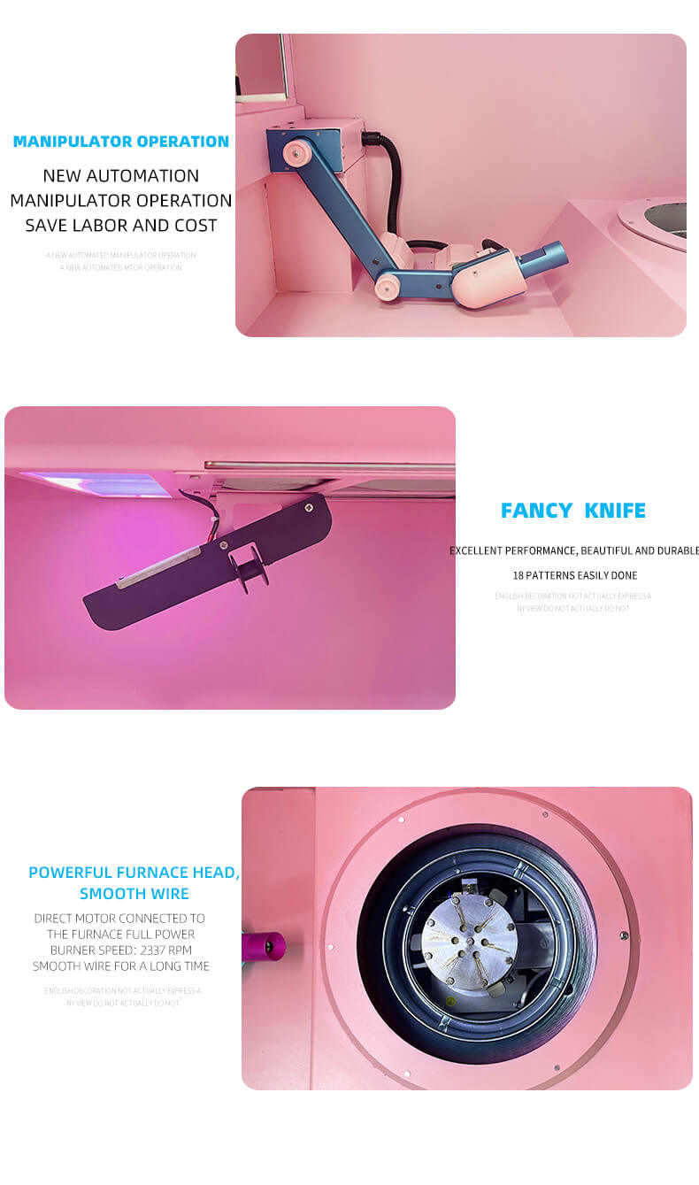 Factory Commercial Automatic Robot Sweet Cotton Candy Vending Machine ...